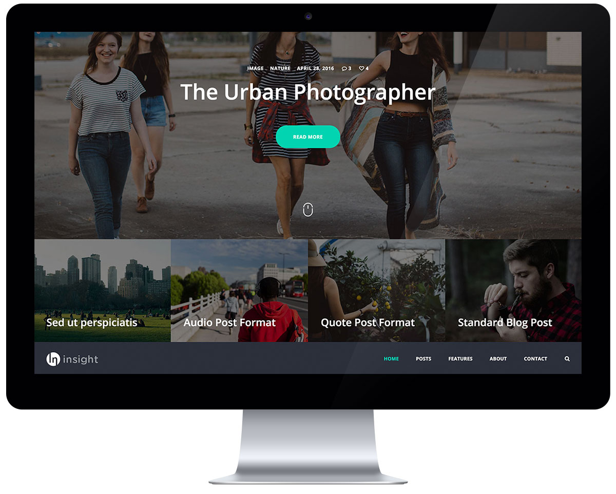 Free WordPress Theme for the Urban Photographer – Insight | GT3 Themes