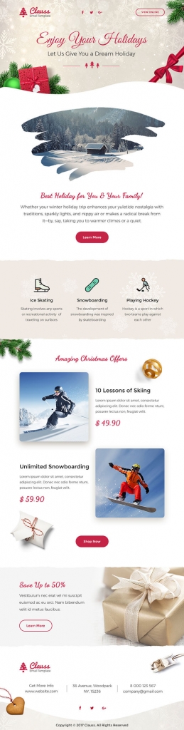 Holiday Bundle: Gorgeous Christmas Email Templates for Your Greetings ...
